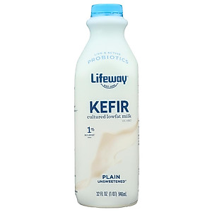 Lifeway Probiotic Low Fat Plain Kefir, 32 Ounce