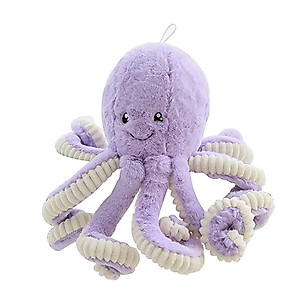 lapeche Plush Cute Octopus Dolls Soft Toy Stuffed Marine Animal for Boys Girls Birthday Presents (Purple, 16")