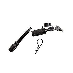 Tulga Fifth Wheel Co Trailer Hitch Lock Pin for 2 Inch and 2 1/2 inch Hitch Receivers Trailer Accessories for 5/8 inch Pin Holes Universal Fit for Boat Cargo Trailer (Black)