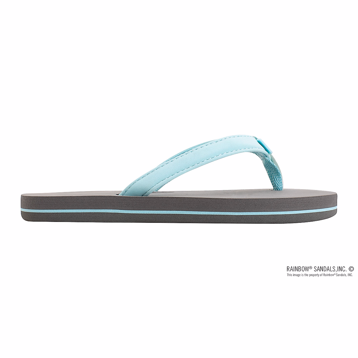 Rainbow Sandals Kid's Grombow's Soft Top Rubber w/Neoprene Narrow Aqua Narrow Strap, Grey, Kid's 13-01 B(M) US