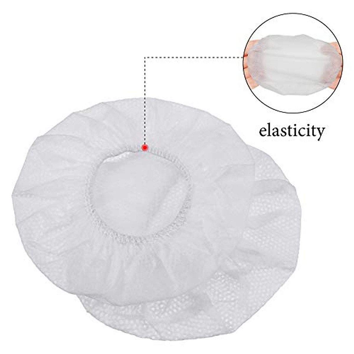 BBTO 300 Pieces Non-Woven Sanitary Headphone Ear Cover Disposable Headset Covers Fabric Earpad Covers for Headphones (White, L-11 cm)