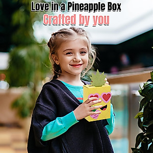 Fun Express Pineapple Box Valentine’s Day Craft Kit - Makes 2