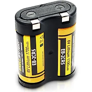 Exell Battery 2CR5 245 6V Photo Lithium Cell Replaces 2CR5 DL245 EL2CR5 2CR5M