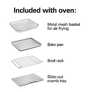 Hamilton Beach Sure-Crisp Air Fryer Countertop Toaster Oven, Fits 9” Pizza, 4 Slice Capacity, Powerful Circulation, Auto Shutoff, Stainless Steel (31403)