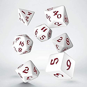 Q-Workshop Classic Runic White & Red Dice Set (7)