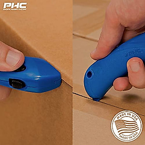 Pacific Handy Cutter RSC-432 Restaurant Safety Cutter with Auto-Locking Safety Hood, Disposable, Food-Safe NSF Certified Safety Box Cutter