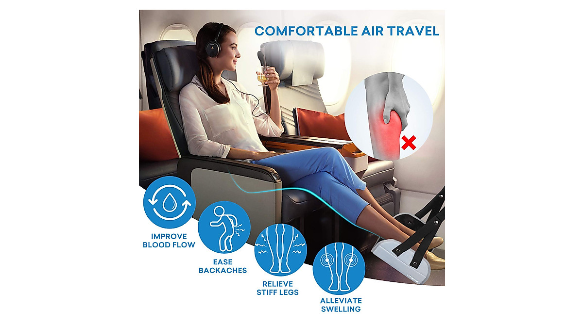 TIPKITS Airplane Footrest for Comfort & Portable Travel Accessory