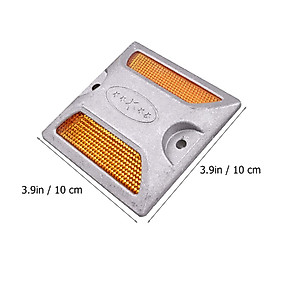 iplusmile Road Reflectors Driveway Marker, Reflective Driveway Marker Reflective Road Pavement Marker Asphalt Stud Markers for Bumps Sidewalks Pedestrian Crossings, 2pcs