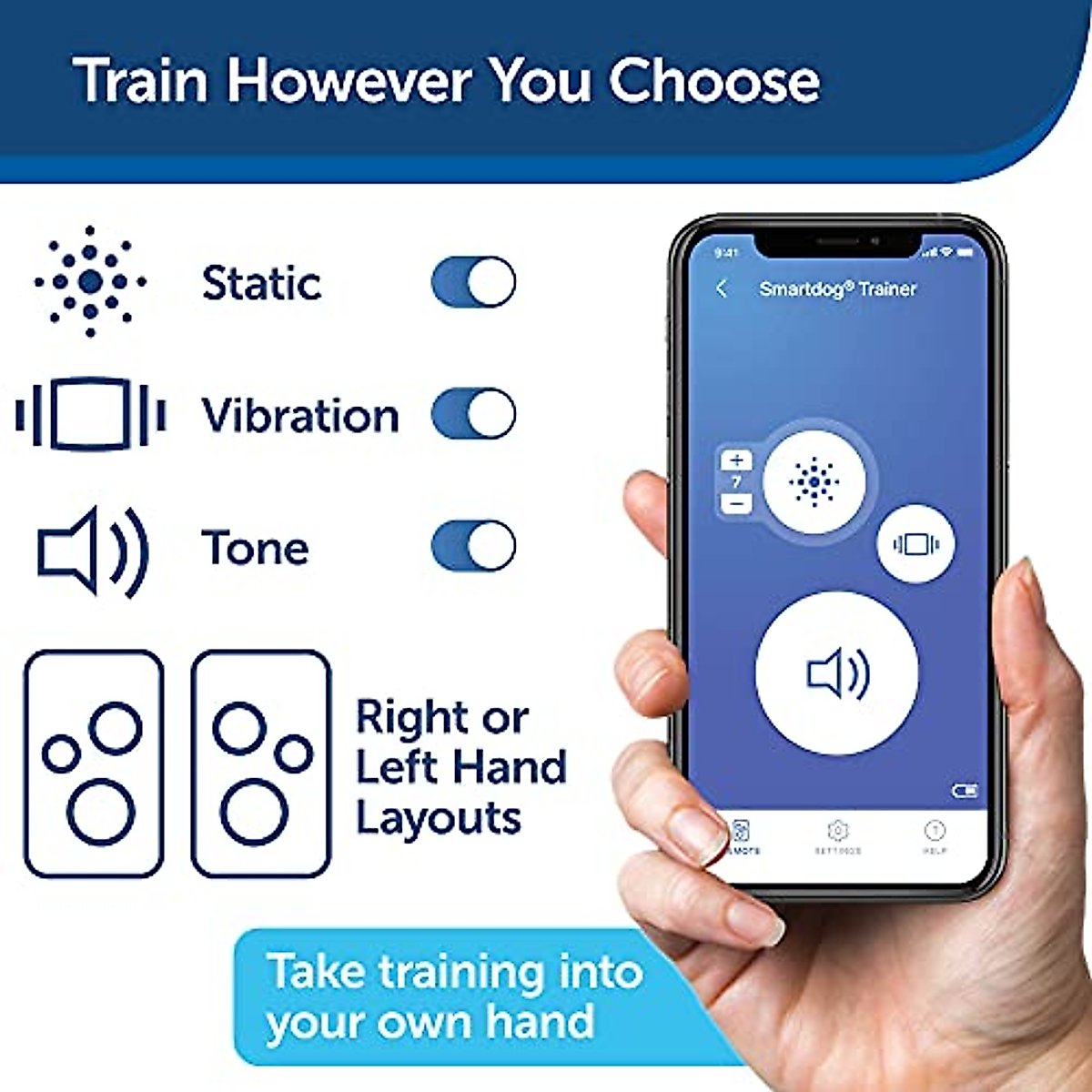 PetSafe SMART DOG Training Collar – Uses Smartphone as Handheld Remote Control – Tone, Vibration, 1-15 Levels of Static Stimulation – Bluetooth Wireless System – All in One Pet Training Solution