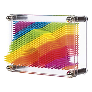 Toysmith Colorful Rainbow Pin Art, Girls Boys, Room Decor Desk Toy