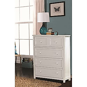 BOWERY HILL Contemporary Wood Four Drawer Chest White Finish