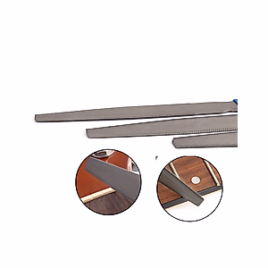 Holmer Tapered Nut Files Double Edge Nut Slotting Files Set Fret Crowning Files Luthier Tools for Electric Guitar Set of 3Pcs.