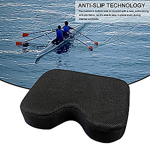 Rowing Machine Seat Cushion, Rower Seat Cushion with Custom Memory Foam, Washable Cover and Straps - Rowing Machine Cushion Alternative - Rower Accessories