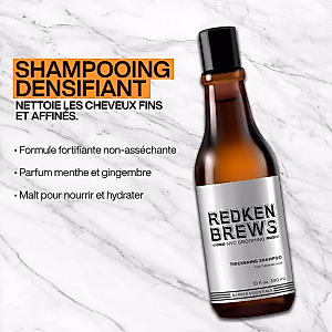 Redken Brews Thickening Mens Shampoo, Shampoo for Thinning hair and hair loss 10.1 fl. oz.