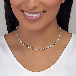 Ross-Simons Italian Sterling Silver Paper Clip Link Necklace. 20 inches