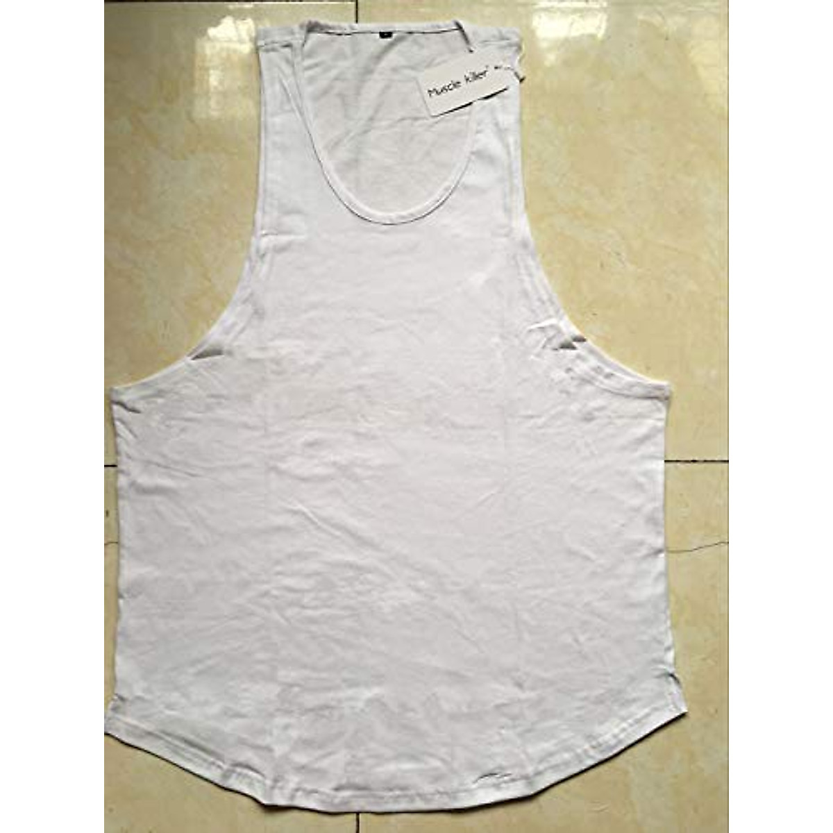 Muscle Killer 3-Pack Men's Muscle Gym Workout Stringer Tank Tops Bodybuilding Fitness T-Shirts (Medium, Black+Gray+White)