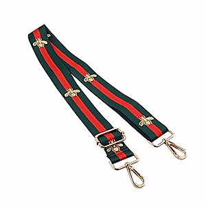 CORSER Wide2-inch Purse Strap,Replacement Crossbody Shoulder Strap for Handbag (2 inch, Green red)