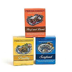 Charcoal Companion Beef, Poultry and Seafood Smoking Wood Chip Sampler Pack