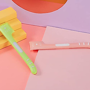 4 PACK Pet Food Can Supplies Pet Food Mixing Spoons Food Canned Scoop for Pet Cat Dog Feeding Can and Wet Food Storage (Green+Gray)