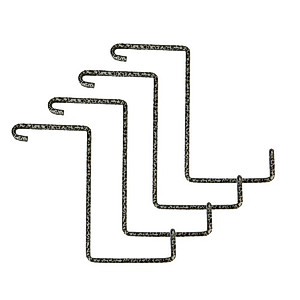 HyLoft 00625 45-Inch by 45-Inch Overhead Storage System, Ceiling Mount Garage Organization Rack, Hammertone & 00682 Add-On Storage Hook Accessory for Model 625 and 651, Hammertone, 4-Pack