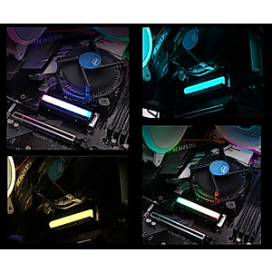 EZDIY-FAB 5V ARGB SATA NVMe NGFF M.2 Heatsink SSD Cooler for 2280 M.2 SSD, with Thermal Pad (SSD not Included)