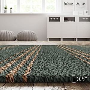 Barnyard Designs Jute Rug 2 x 3, Farmhouse Rug, Natural Rug, Woven Rug, Sisal Rug, Jute Area Rug, Tan Rug, Jute Runner Rug for Hallway, Bathroom, Entryway or Accent Piece