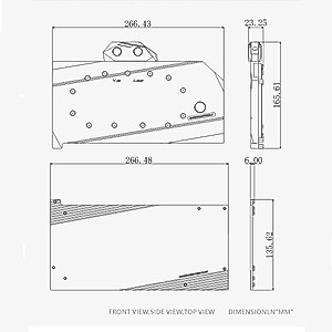 Copper GPU Water Cooling Block GPU Waterblock Graphics Card Water Cooling Block for MSI GeForce RTX 4090 Suprim Gaming (5V ARGB RBW Aura Effect LED Lights GPU Block with Backplate)