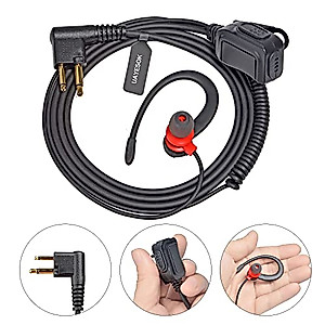 UAYESOK 2 Pin Walkie Talkie Earpiece with Mic G Shape Headset for Motorola CP110 CP185 CP200 CP200D CLS1110 CLS1410 DTR550 DTR650 RDU2020 SP50 P200 Yaesu FT-65R (2 Pack)