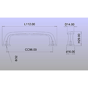 Richelieu Hardware BP877900 Nantes Collection 3 3/4-inch (96 mm) Center-to-Center Matte Black Traditional Round Cabinet and Drawer Pull Handle for Kitchen, Bathroom, and Furniture