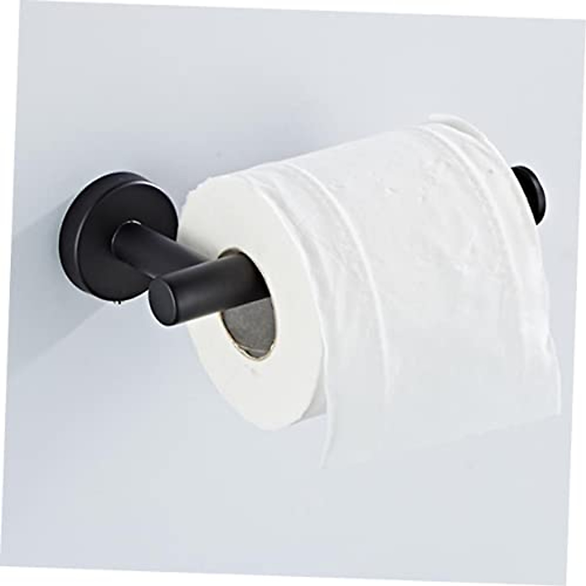 Angoily 6 Pcs Towel Ring Set Steel Towel Rod Wall Mounted Hooks Paper Towel Wall Hange Bath Towel Set Black Toilet Paper Stand Black Towel Ring Wall-Mounted Towel Ring Paper Towel Holder