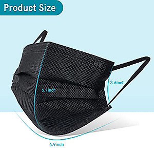 FWPP Adult 4 Ply Disposable Face Masks, Comfortable Elastic Ear Loop Face Mask, Breathable Non-woven Fabric Grey, Individually Wrapped Pack of 50