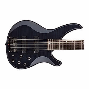 Yamaha TRBX605 5-String Flamed Maple Bass Guitar, Translucent Black