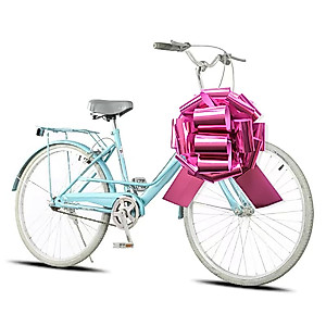 1Pcs 14 InchGiant Gift Bow, Giant Pink Car Bow Large Gift Bow for Large appliances,Bikes,Table Decorations and Party Events Decoration (Pink)