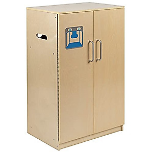 Flash Furniture Children's Wooden Toy Kitchen Set with Pretend Stove, Sink, and Refrigerator, 3-Piece Interactive Kids Playset for Educational Play