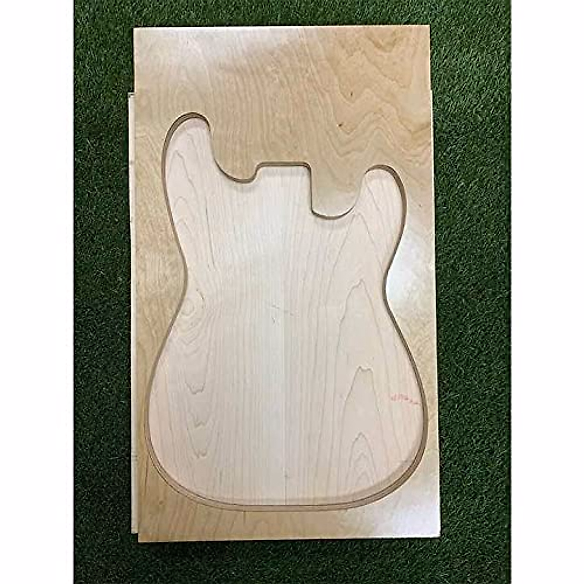 Exotic Wood Zone's Hard Maple bass Guitar Body Blank | Electric Guitar Body Blank | Solid Body Electric Guitars Blank | Luthier Tonewood Body Blanks | 21" x 14" x 1-3/4" - Glued (3 Pcs)