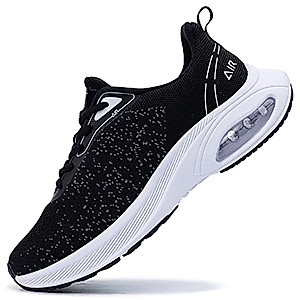 JOYFON Womens Air Athletic Running Shoes Tennis Gym Sports Comfortable Breathable Jogging Sneakers BlackGrey US 6