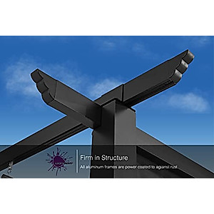 Luckyberry 10' X 13' Outdoor Retractable Pergola with Sun Shade Canopy Patio Metal Shelter for Garden Porch Beach Pavilion Grill Gazebo Modern Yard Grape Trellis Pergola, Grey