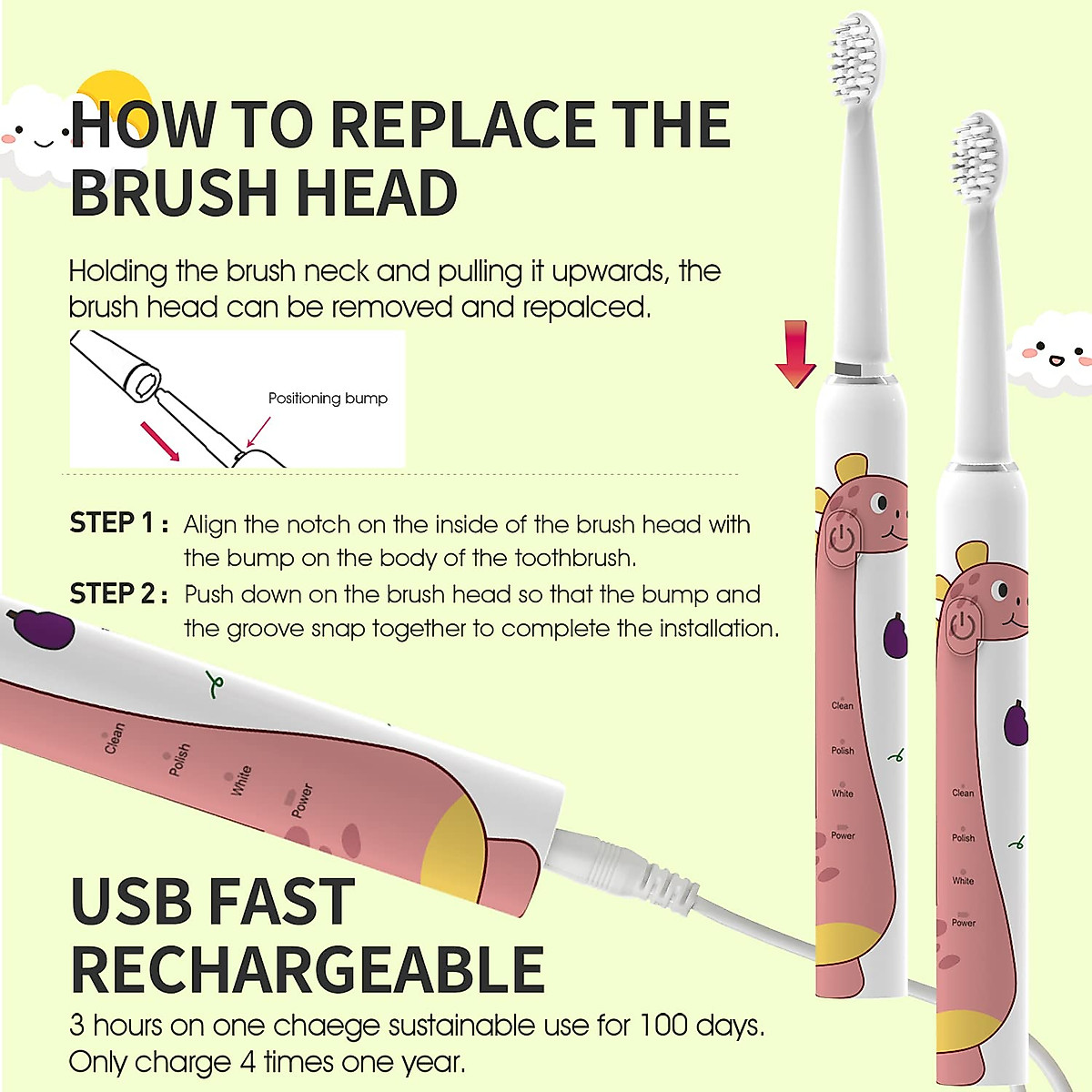 ZMRZ Toothbrush (Pink, 3-12 Years)