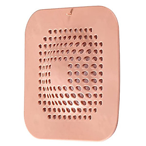 1 Pack Hair Catcher Durable 2 in 1 Sink Drain Cover Silicone Hair Stopper Shower Drain Covers Easy to Install and Clean Suit for Bathroom Bathtub and Kitchen 5.79 * 5.79 * 0.39, Pink
