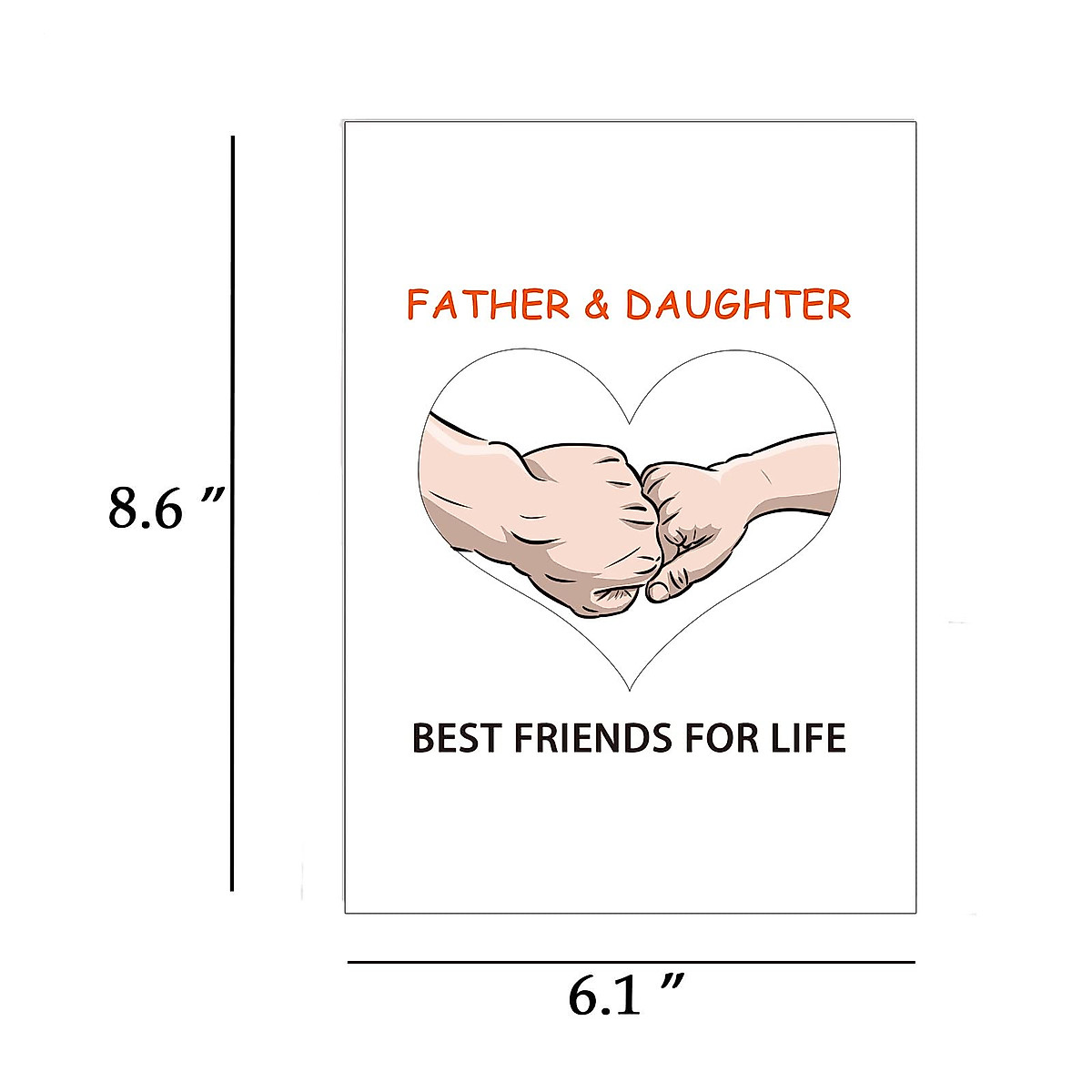 Dapofajo Father's Day Card from Daughter, Father & Daughter Card, Birthday Card for Dad from Daughter, Happy Father Day Card, Greeting Card for Daughter from Father