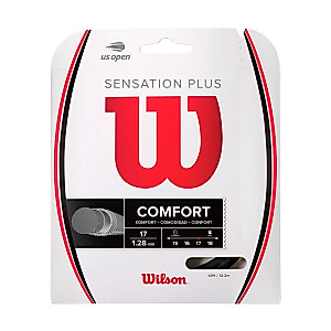 Wilson Sensation Plus 17 Tennis String - 200m Reel, Black