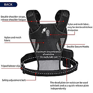 Sevenoak Dual Camera Holster Strap for Canon Nikon, Multi Carrying Chest Vest System for Canon 6D 600D 5D2 5D3 Nikon D90 Sony A7S A7R A7S2 Panasonic Olympus DSLR Camcorder Climbing Wedding Travel