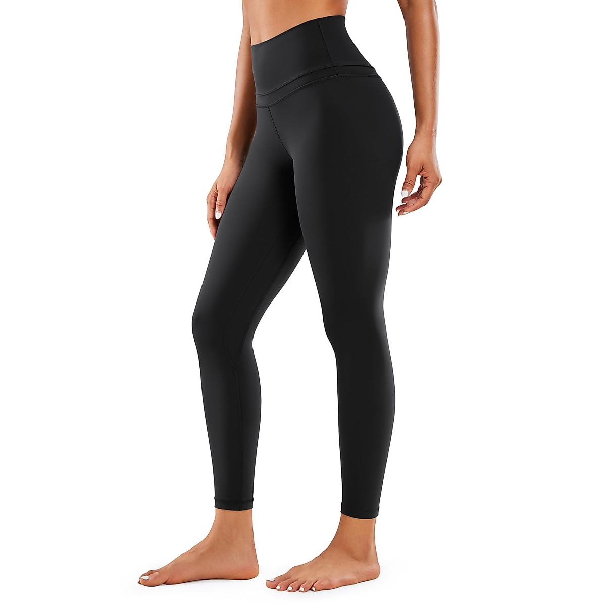 CRZ YOGA Womens Naked Feeling Workout 7/8 Yoga Leggings - 25 Inches High Waist Tight Pants Black X-Small