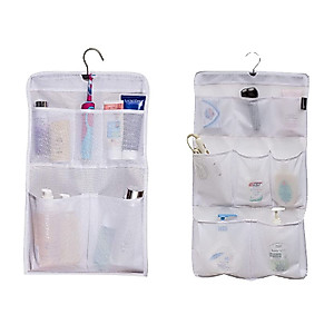 MISSLO Shower Caddy Organizer 5 Pockets + 8 Pockets Mesh Shower Organizer