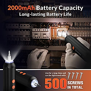 Nuovoware 5V Electric Precision Screwdriver Set, Rechargable Cordless Screwdriver 20 Magnetic Bits, LED Light Sockets Hex Shaft Drill Bits, Portable Repair Tool Set for Furnitures Phone Camera Laptop