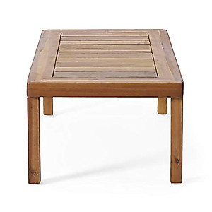 Christopher Knight Home Louver Chat Set, Teak + Cream