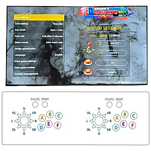 RegiisJoy【10000 Games in 1 】 Arcade Game Console WiFi Function Pandora's Box 18S Classic Retro Game Machine for PC & Projector & TV,1280X720,Search/Hide/Save/Load/Pause Games,Favorite List