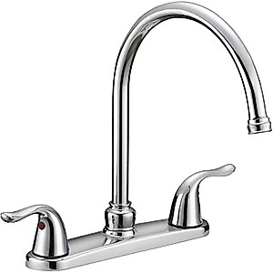EZ-FLO Kitchen Faucet, Kitchen Sink Faucet with 2 Handles, Chrome, 10189