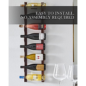 di prima usa Wall Mount Wine Rack - Holds 8 Bottles with Elegance & Durability - Italian Inspired Wall Mount Wine Rack & Robust Steel Construction