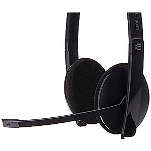 Sennheiser SC 160 USB (508315) - Double-Sided (Binaural) Headset for Business Professionals | with HD Stereo Sound, Noise Canceling Microphone, & USB Connector (Black), Black